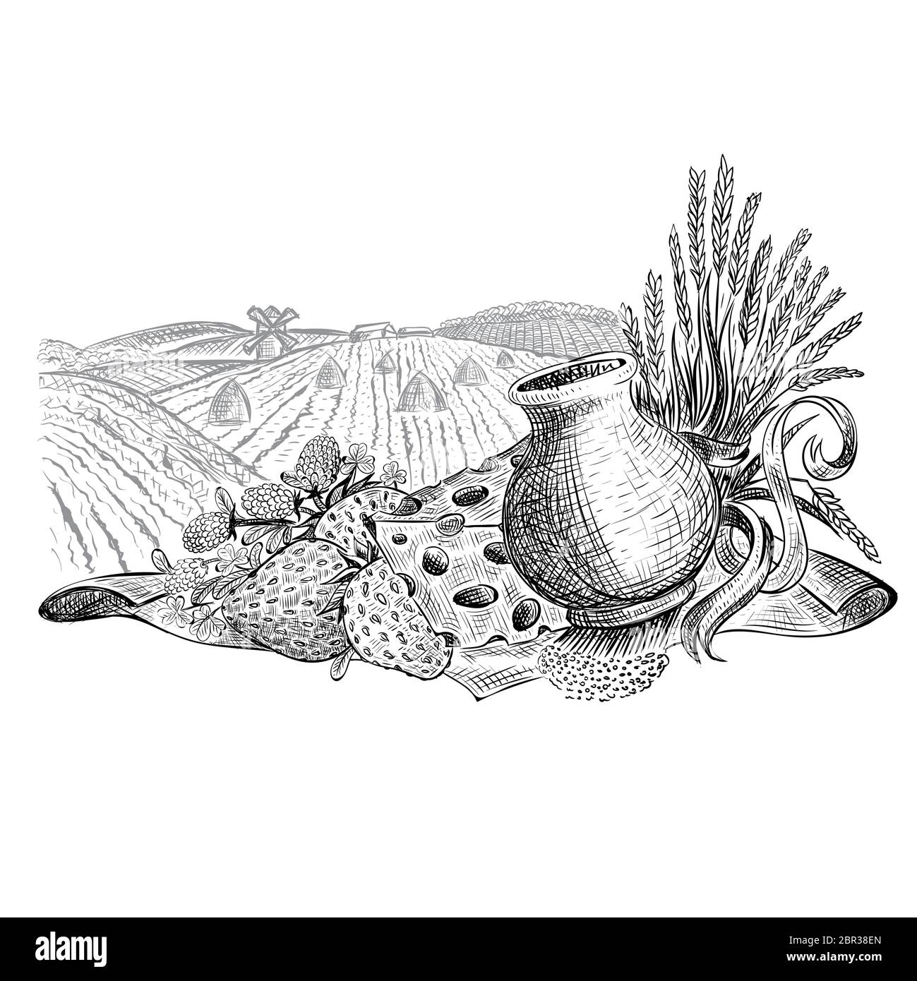 Milk jar white outline Stock Vector Images - Alamy