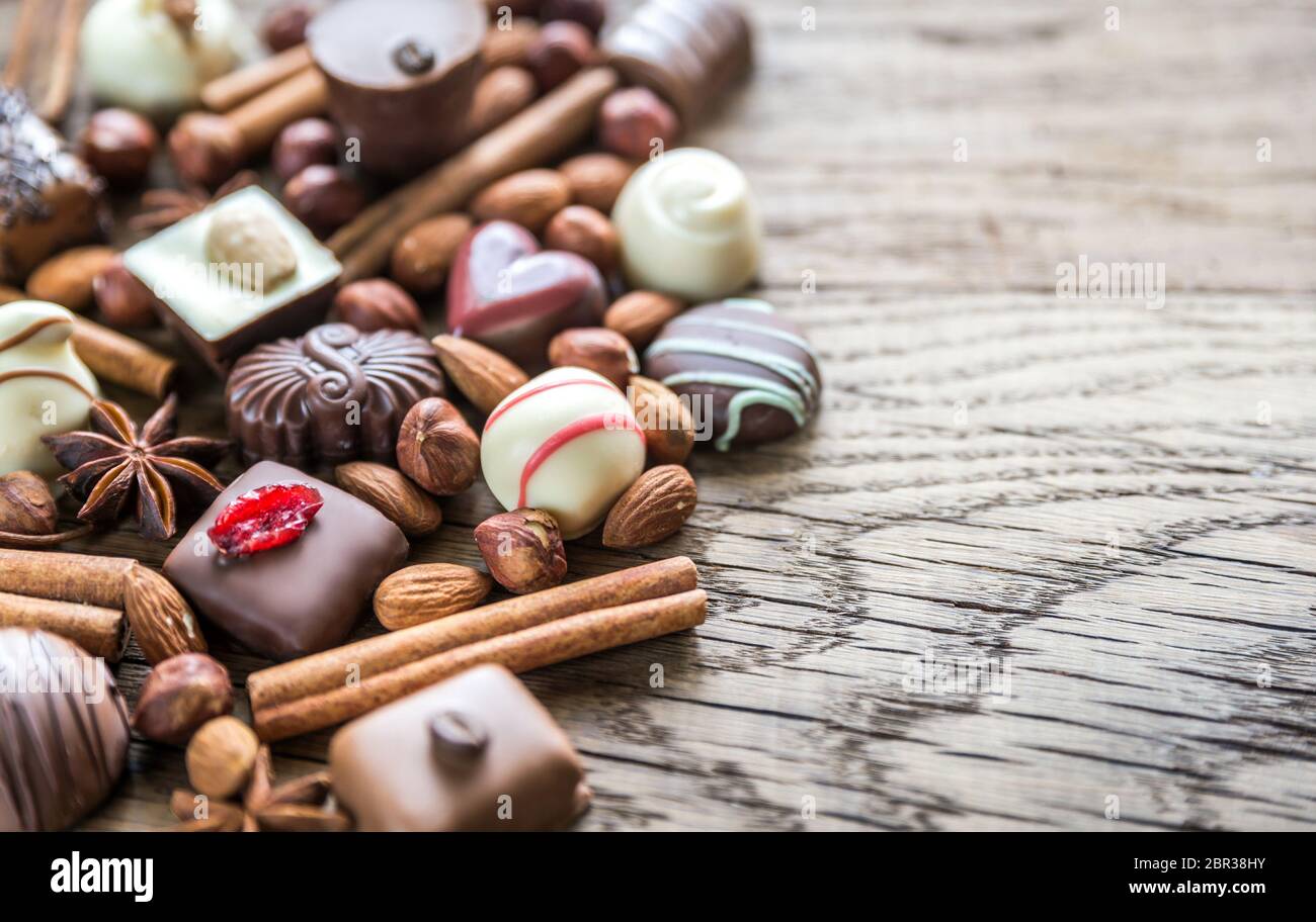 Swiss chocolate candies Stock Photo - Alamy