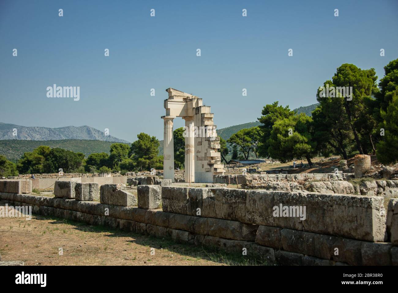 Ruins of the ancient town of Epidaurus, Peloponnese, Greece Stock Photo - Alamy