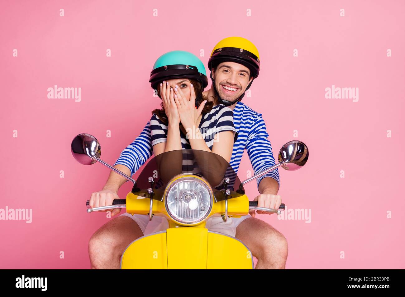 Portrait of his he her she nice attractive lovely cheerful cheery glad ...