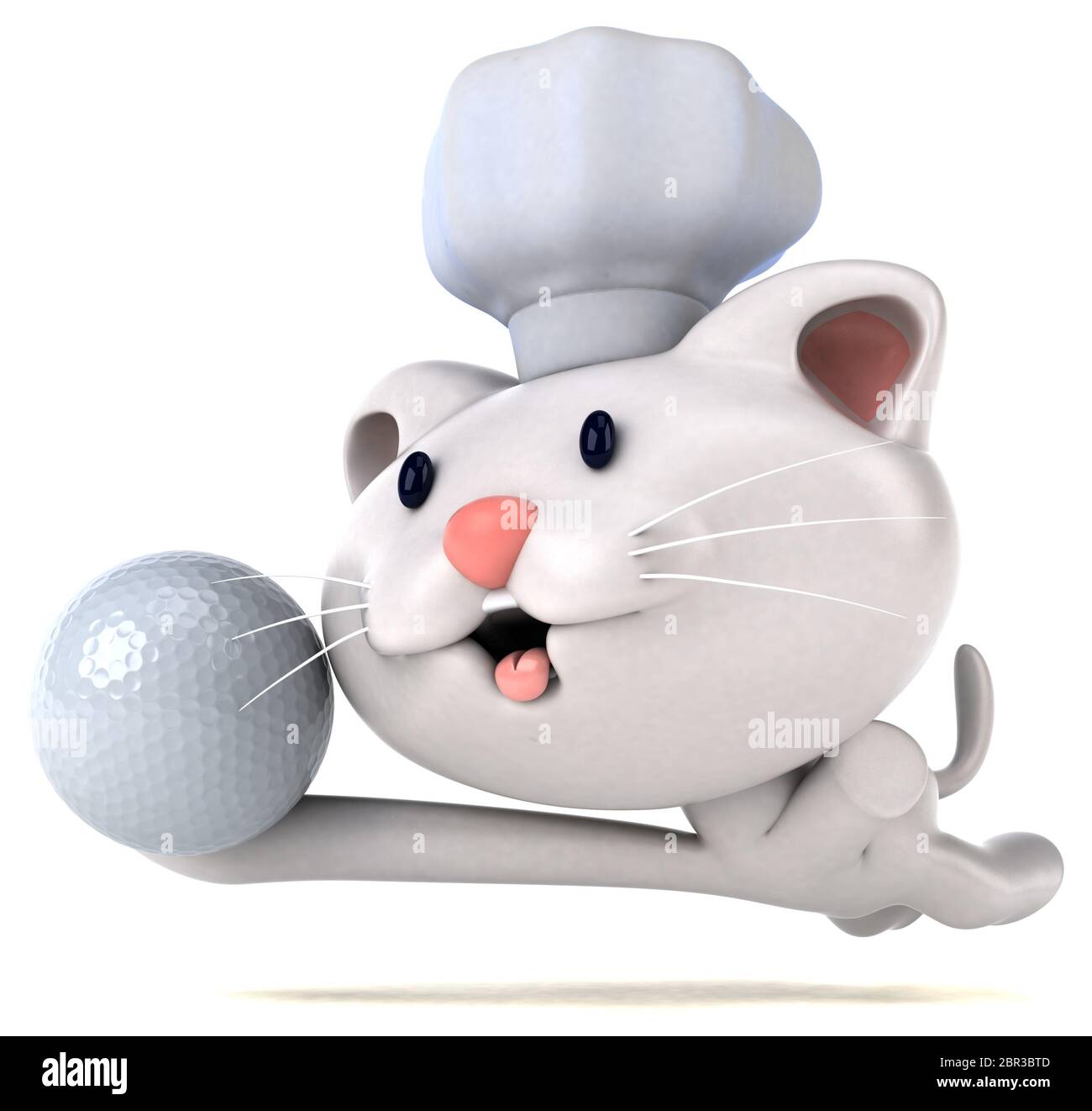 Fun cat - 3D Illustration Stock Photo - Alamy