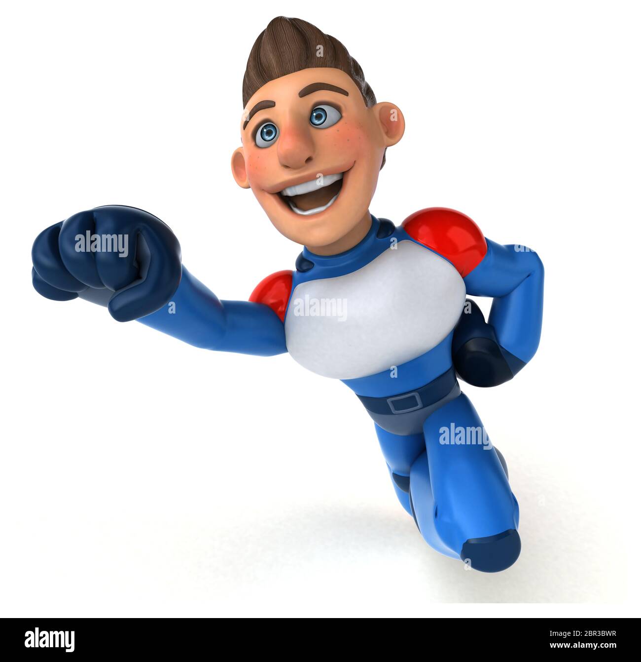 Fun modern superhero - 3D Illustration Stock Photo - Alamy
