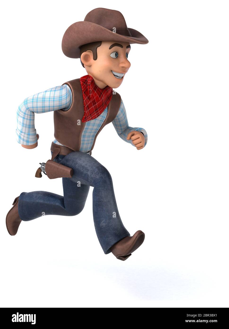 Fun Cowboy - 3D Illustration Stock Photo - Alamy