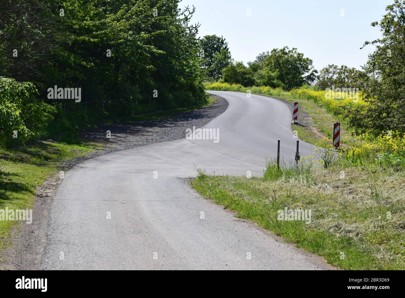 small country road also used for Rheinsteig connection Stock Photo - Alamy