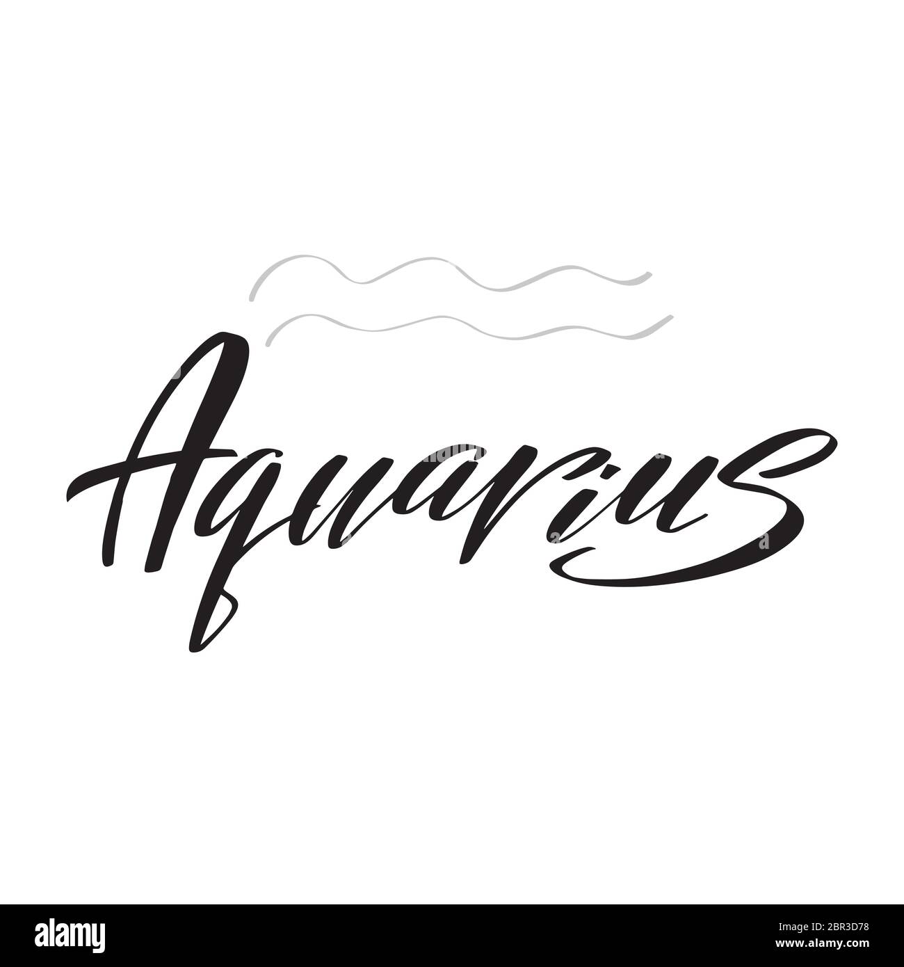 Vector calligraphy illustration isolated on white background Stock ...