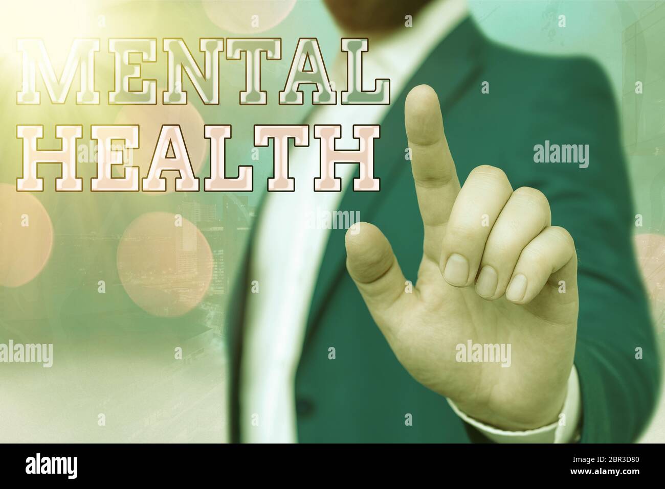 Text sign showing Mental Health. Business photo showcasing an ...