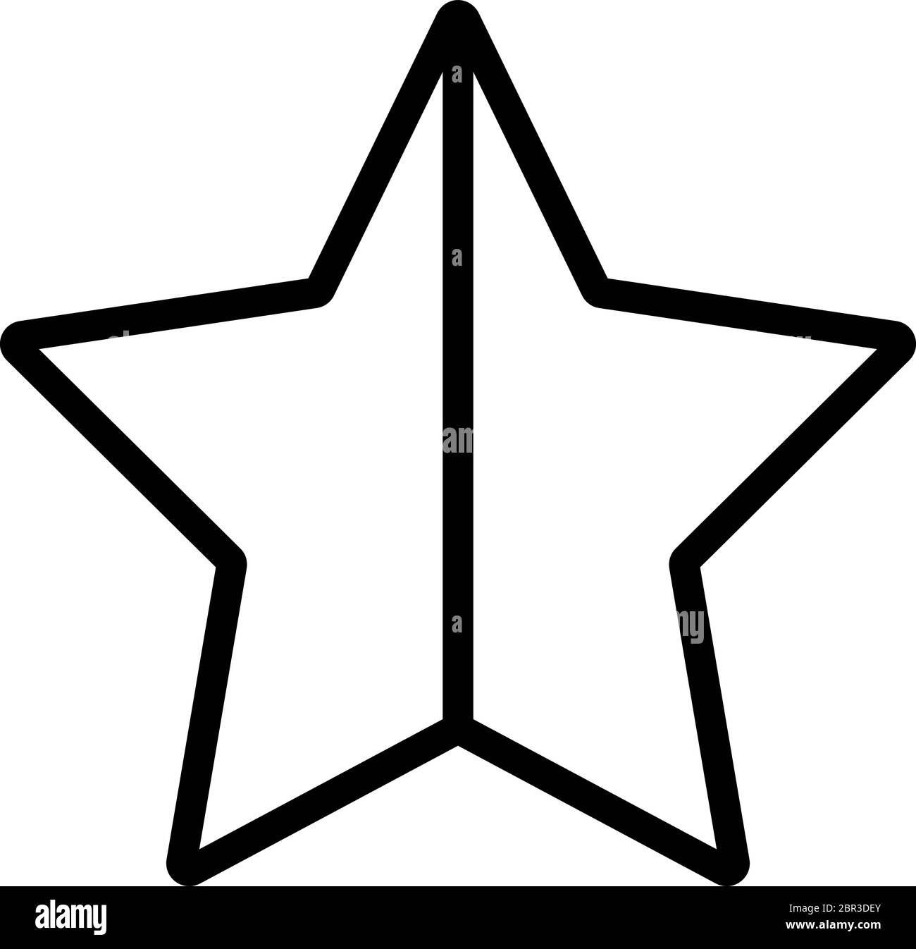 Star Half Icon Stock Vector Image & Art - Alamy