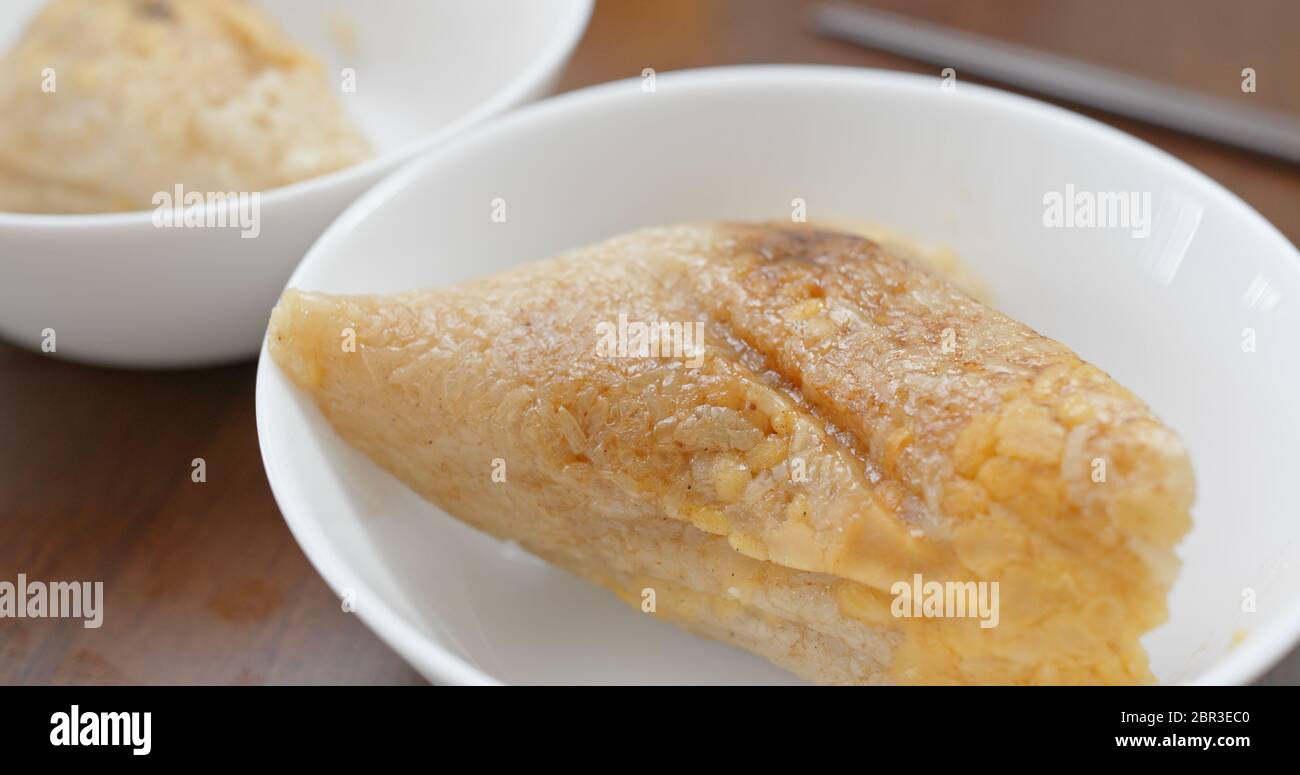 Steamed sticky rice dumpling Stock Photo - Alamy