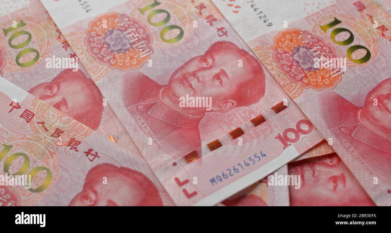 Stack of chinese RMB banknote Stock Photo - Alamy