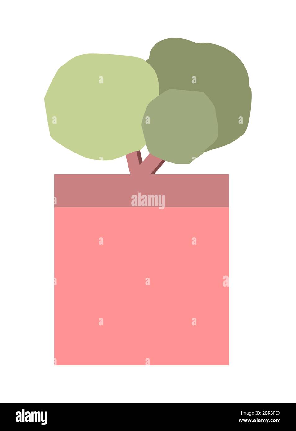 Flowerpot on street Stock Vector Images - Alamy