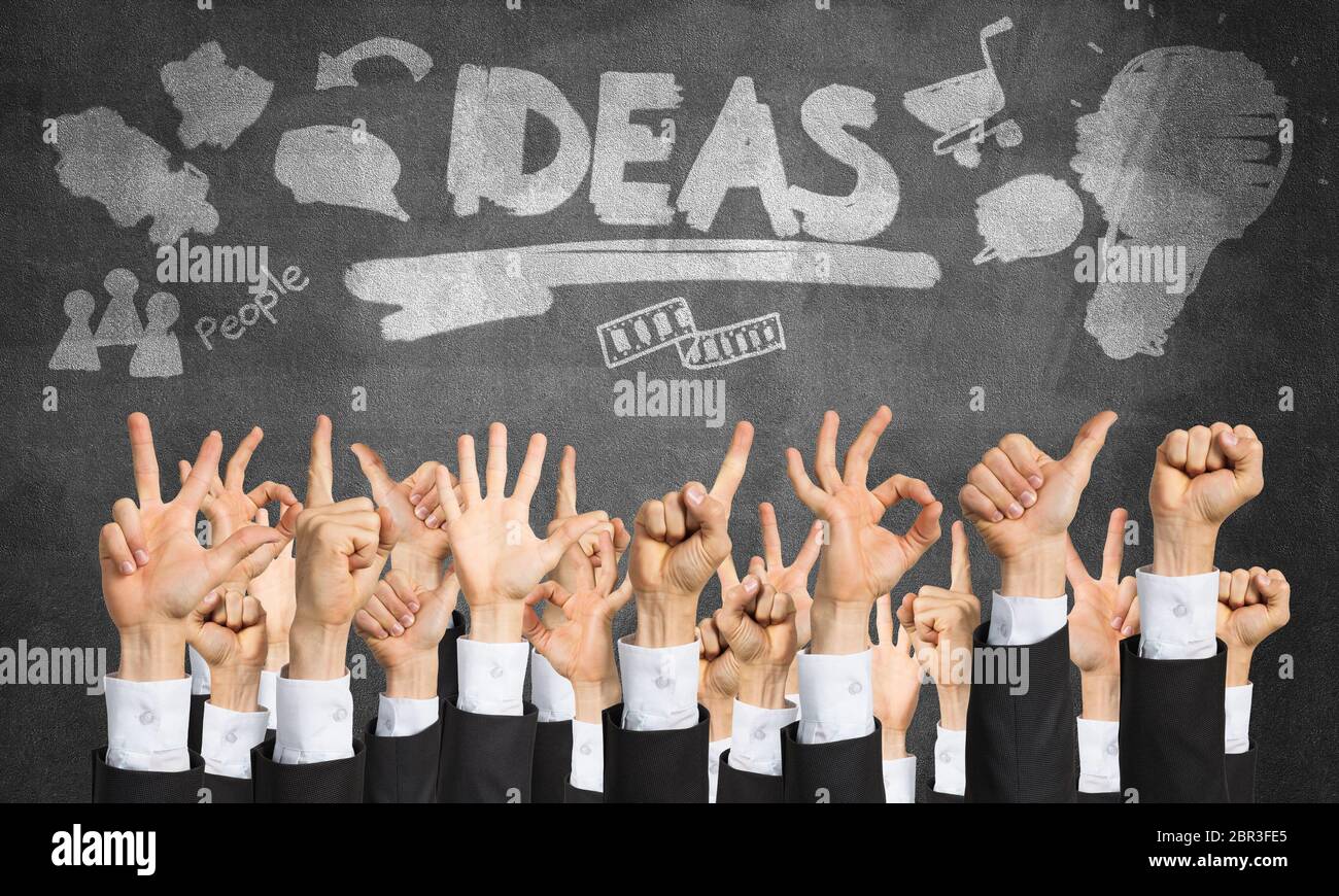 Set of hand gestures Stock Photo - Alamy