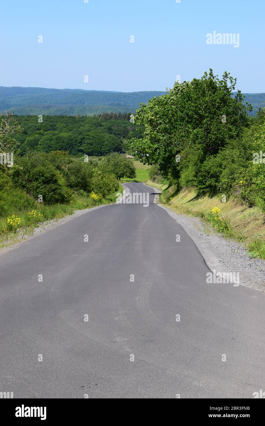 small country road also used for Rheinsteig connection Stock Photo - Alamy