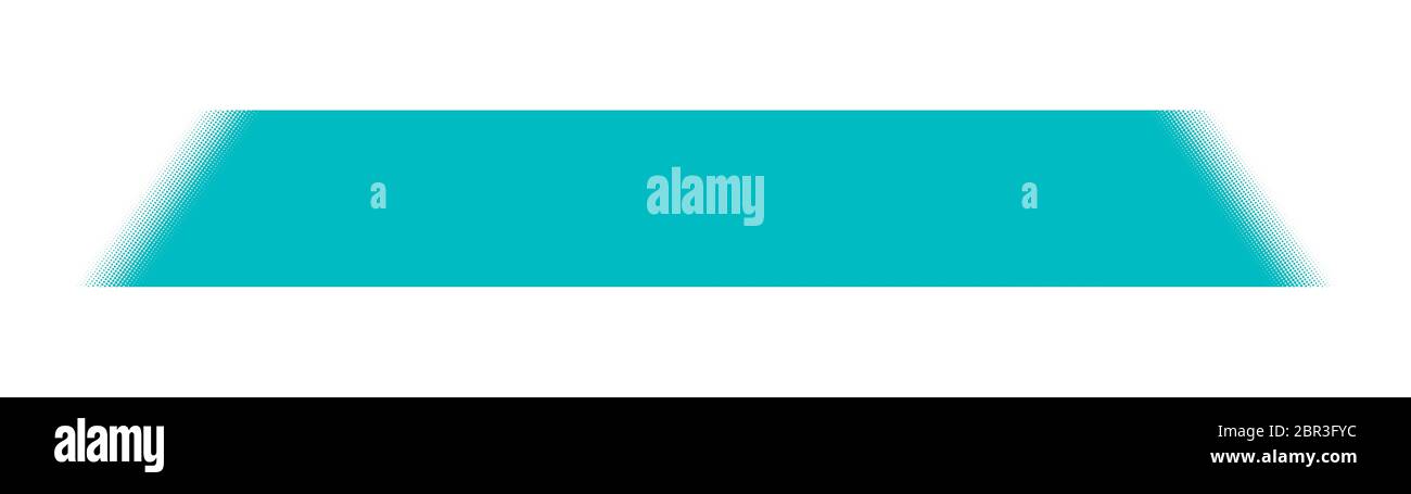 Turquoise blue Banner Stripe with diagonal sides and dots Stock Photo ...