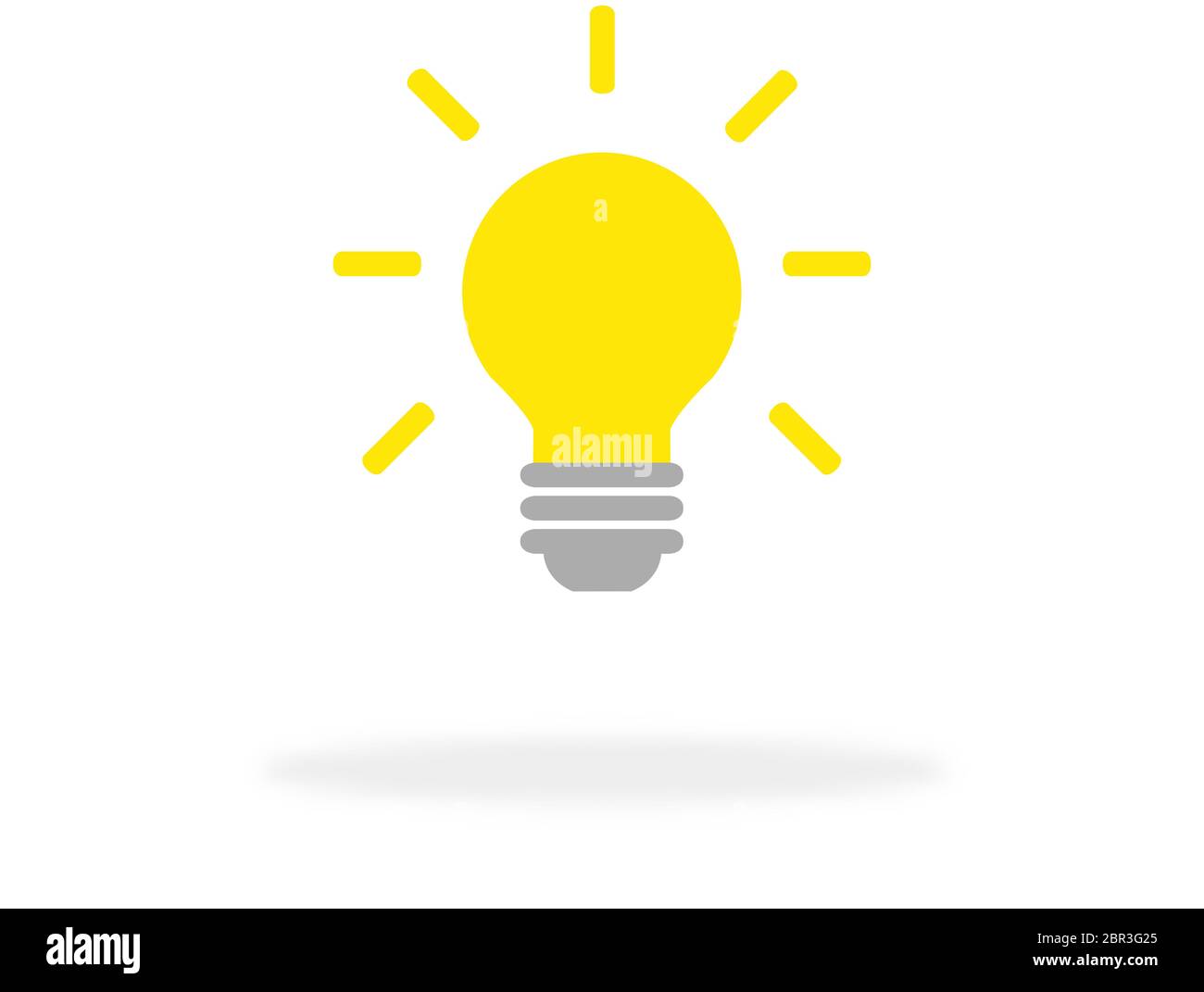 Yellow Light Bulb icon - Symbol for Idea, creativity, Electric or Tip ...