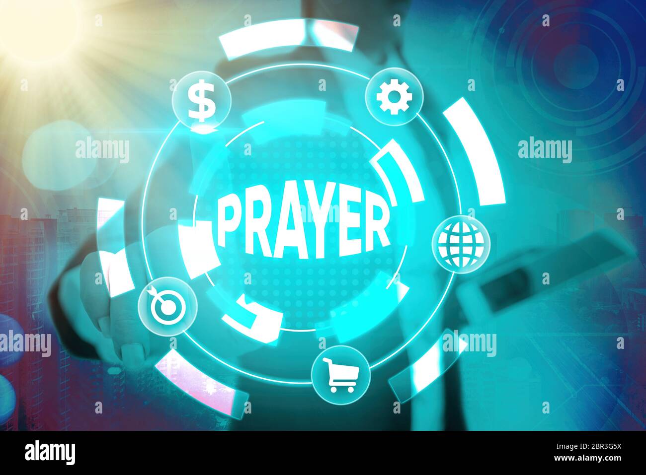 Conceptual hand writing showing Prayer. Concept meaning solemn request ...