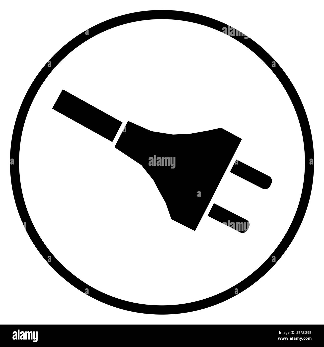 Plug symbol - Flat Icon in circle for Energy, Charging or Power Stock ...