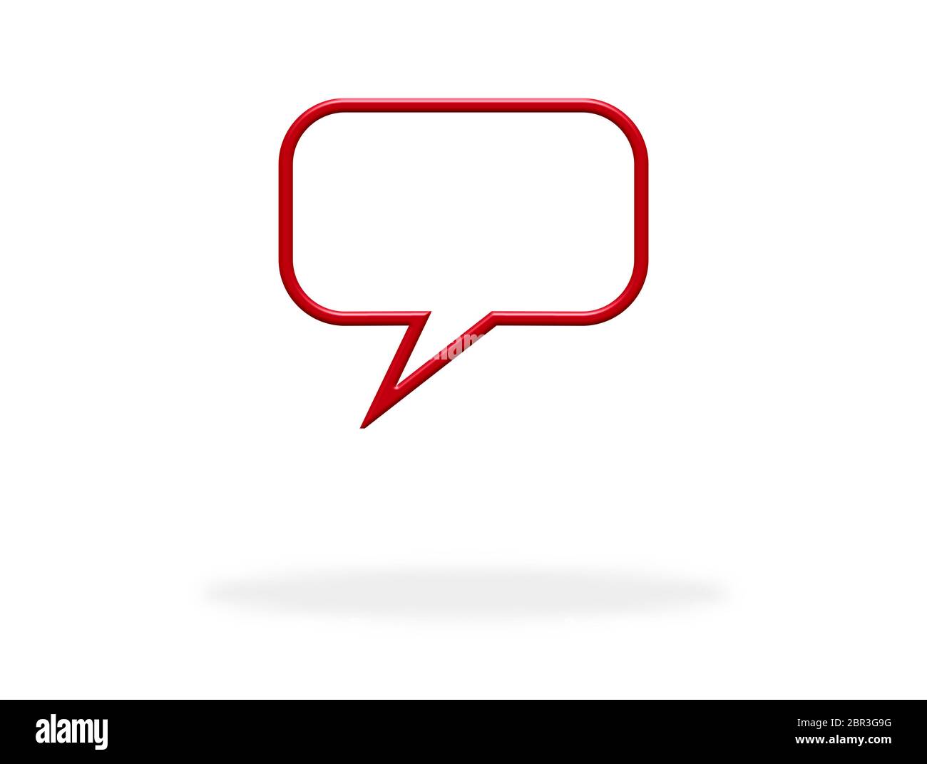 Speech Bubble icon with red color - Symbol for Communication, Comment ...