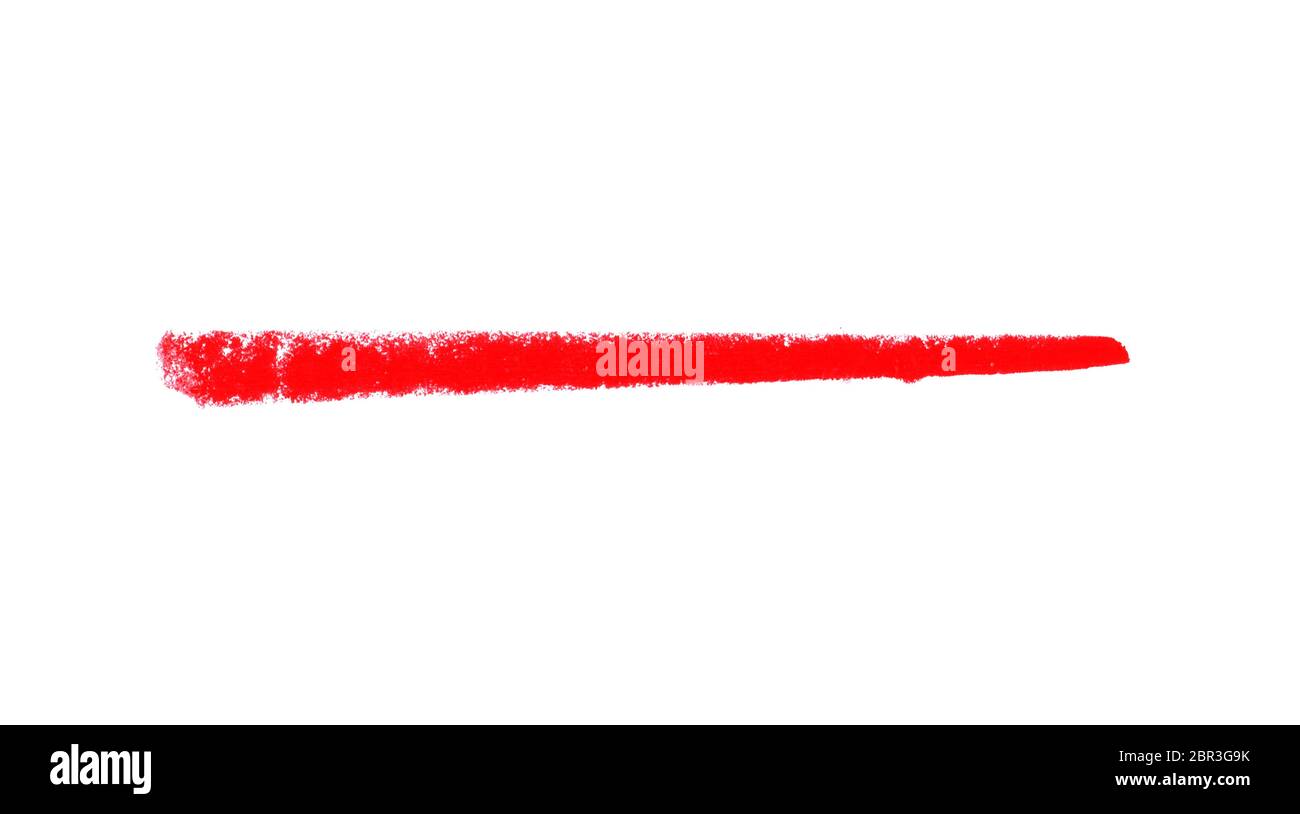 Long red stripe - Hand painted with chalk Stock Photo - Alamy