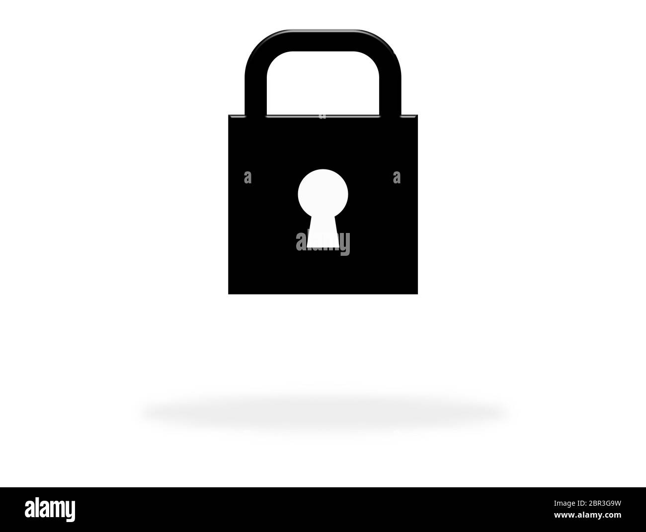 Lock icon with black color - Symbol for Security, Privacy or Safety ...
