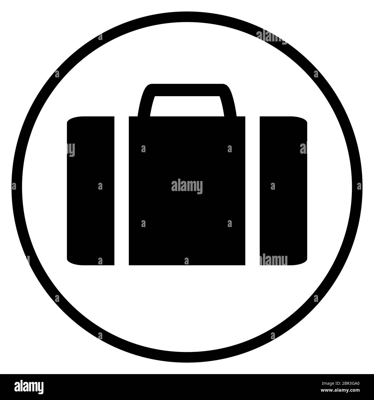 Briefcase icon in circle Cut Out Stock Images & Pictures - Alamy