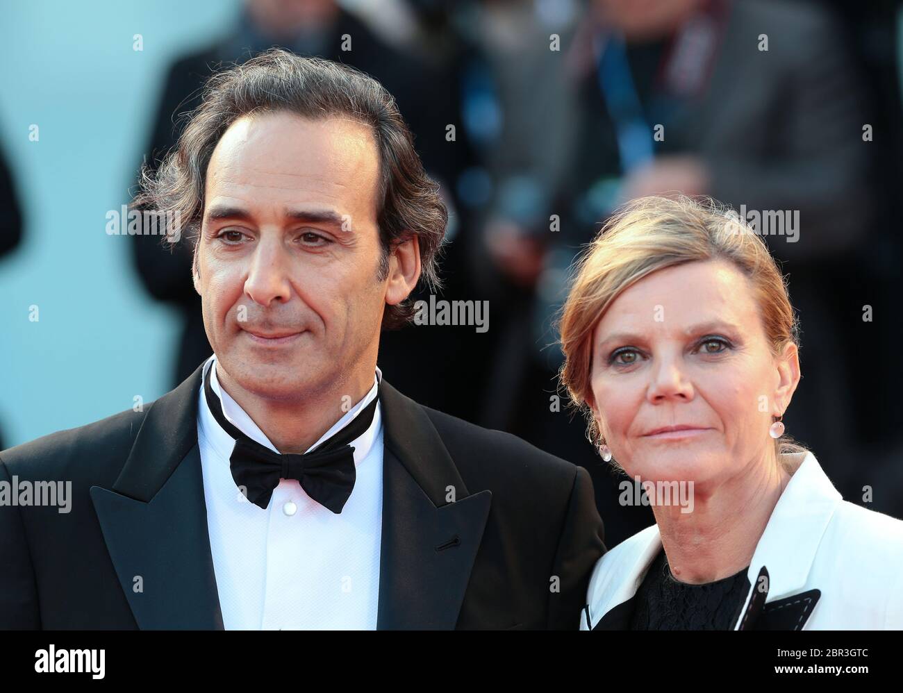 VENICE, ITALY - SEPTEMBER 06: Alexandre Desplat and Dominique Lemonnier ...