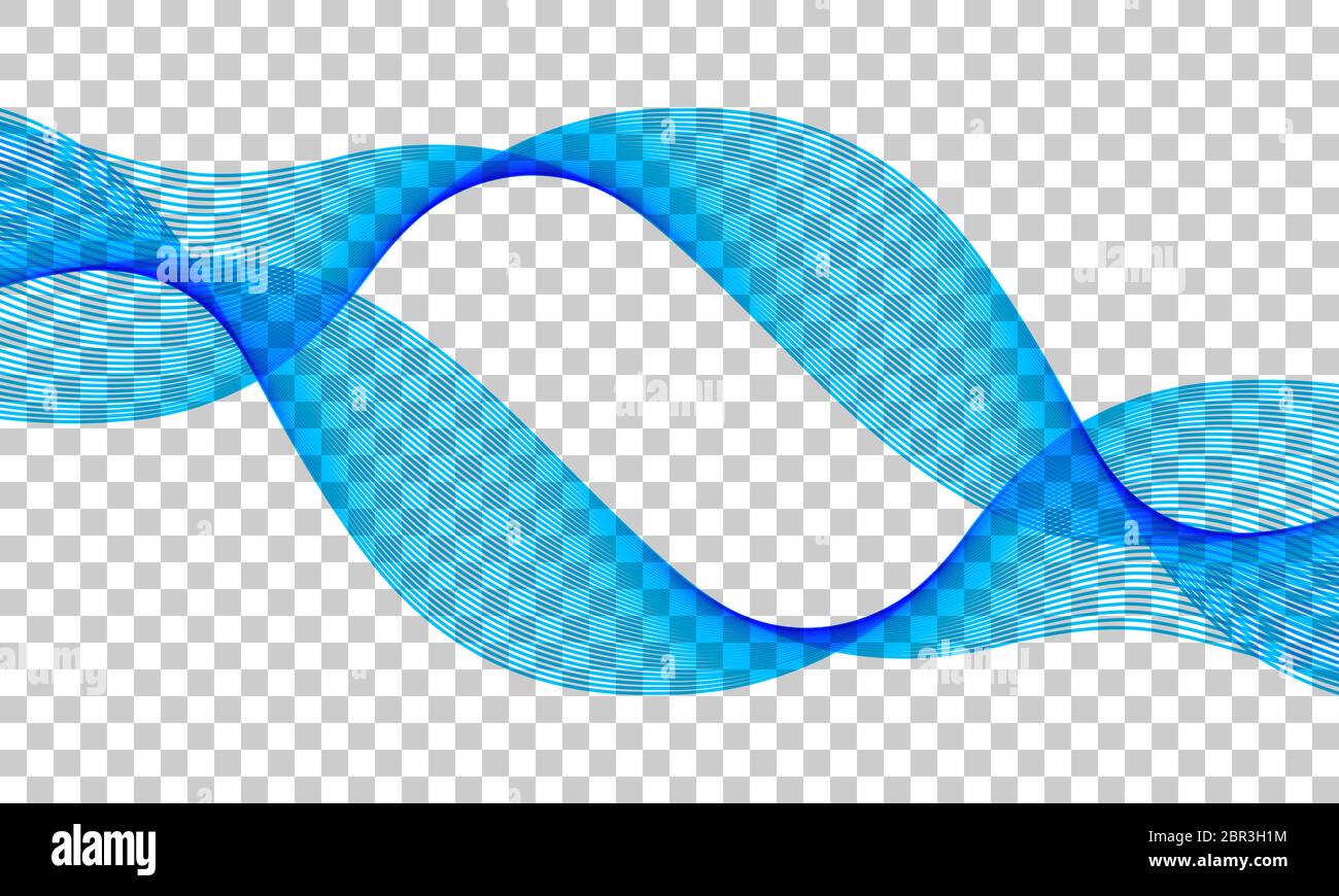 blue waves vector on transparent background Stock Vector Image & Art ...