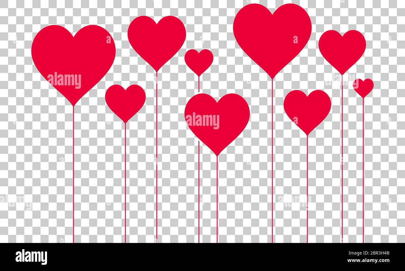 Paper heart on transparent Stock Vector Images - Alamy