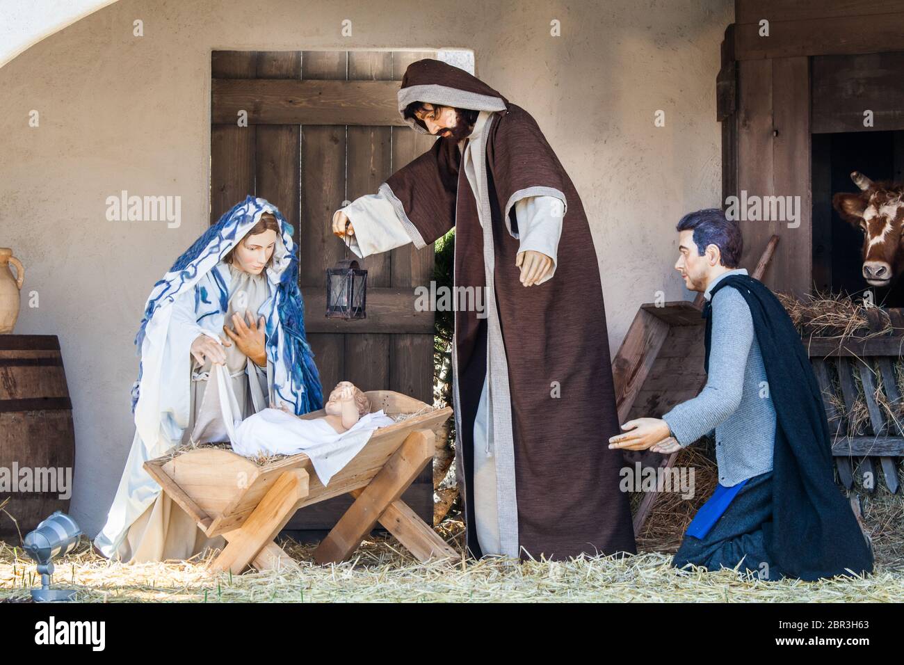 Representation of nativity Christmas tradition in Saint Peter square ...