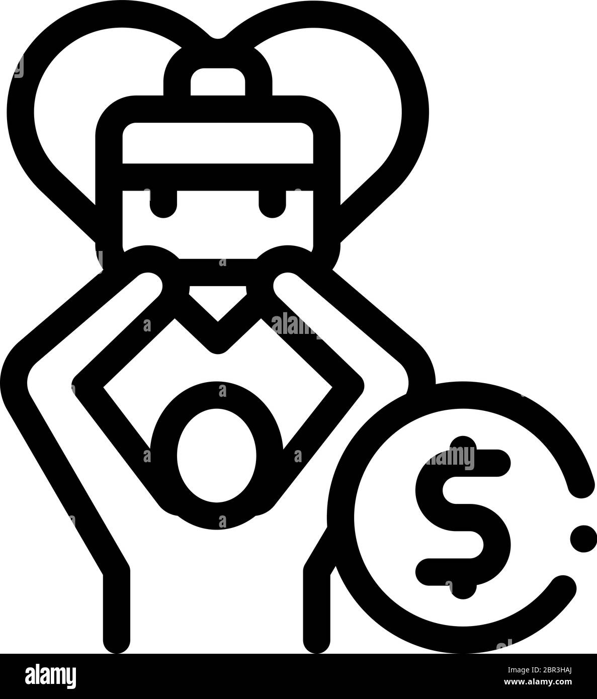 favorite money job icon vector outline illustration Stock Vector Image ...