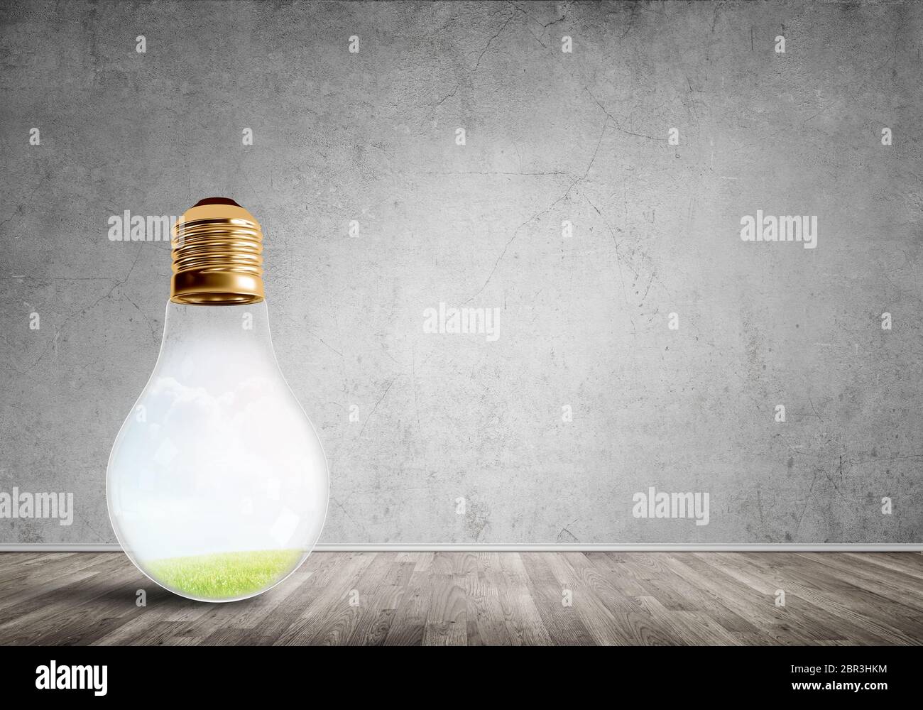 Light bulb in room Stock Photo - Alamy
