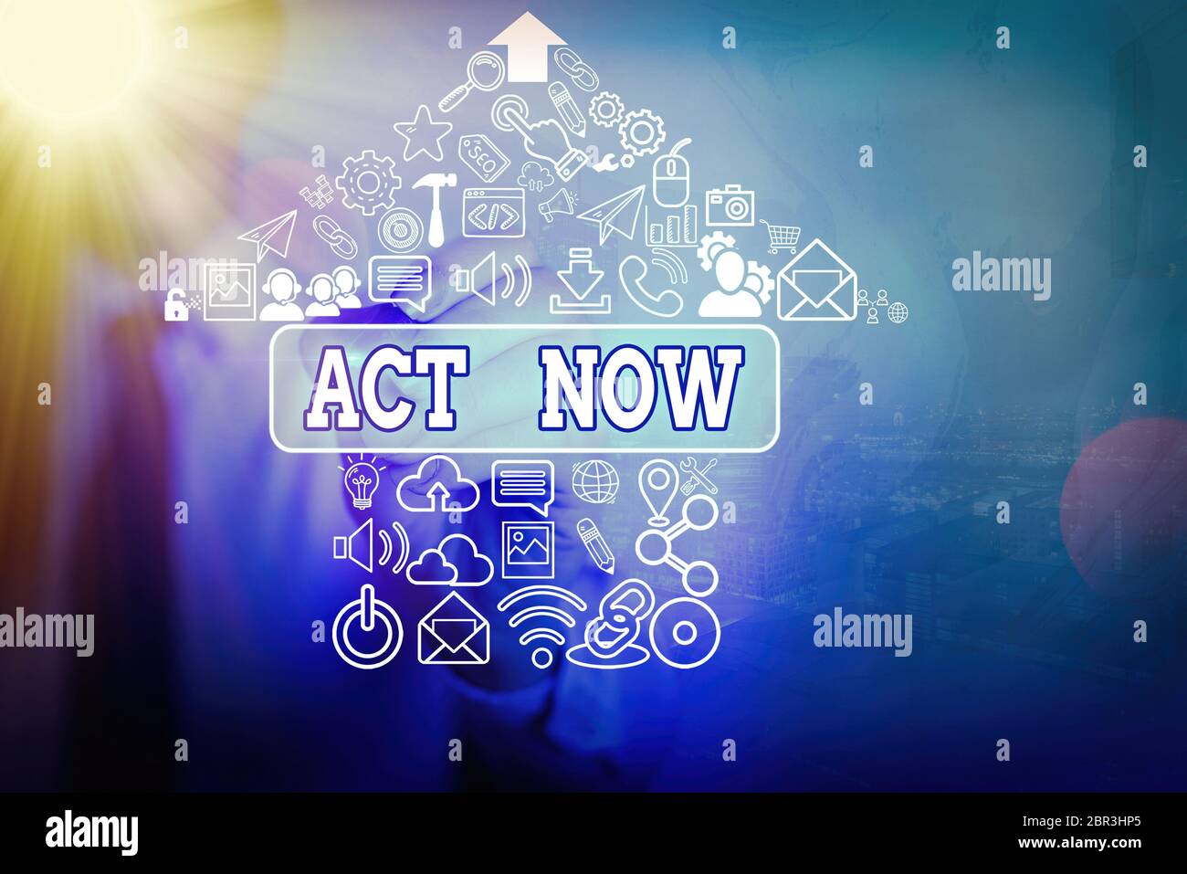 Writing note showing Act Now. Business concept for do not hesitate and ...