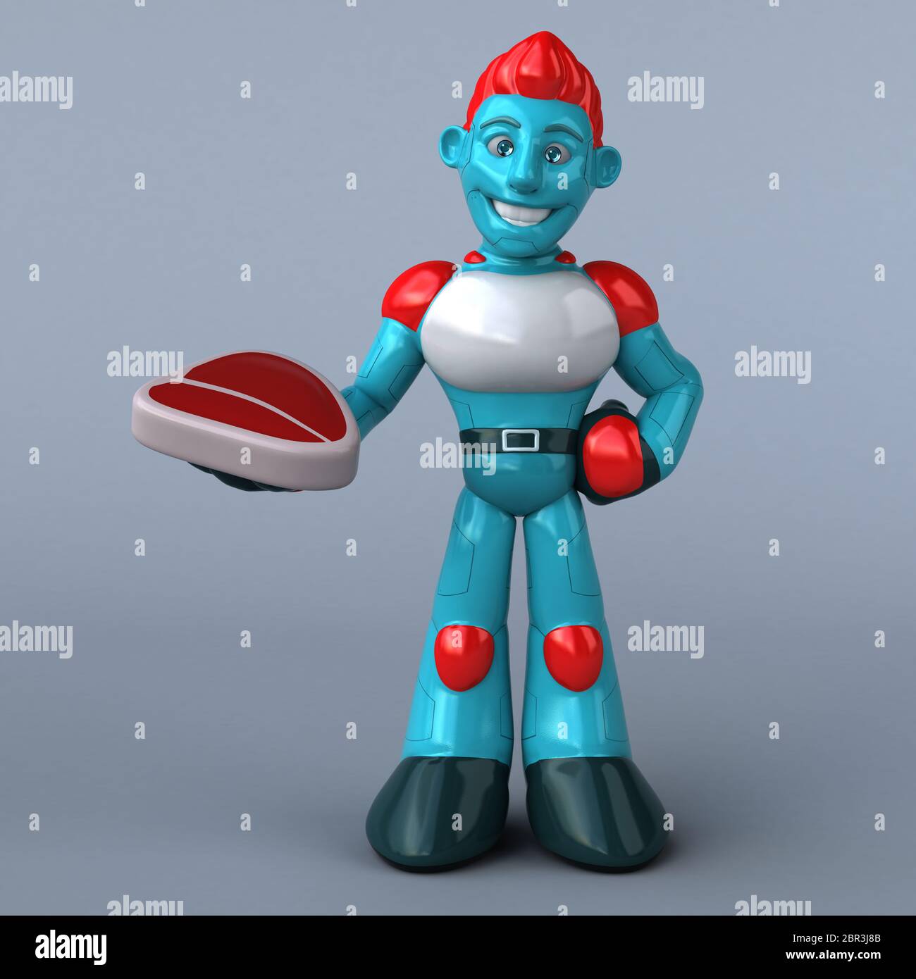 Red Robot - 3D Illustration Stock Photo - Alamy