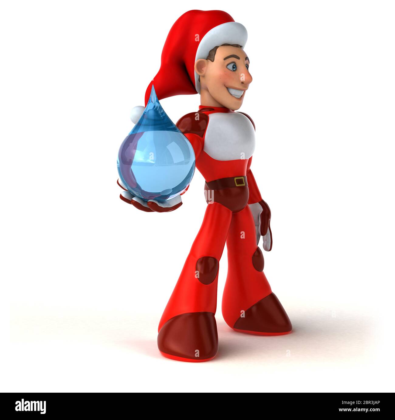 Fun Super Santa Claus - 3D Illustration Stock Photo - Alamy