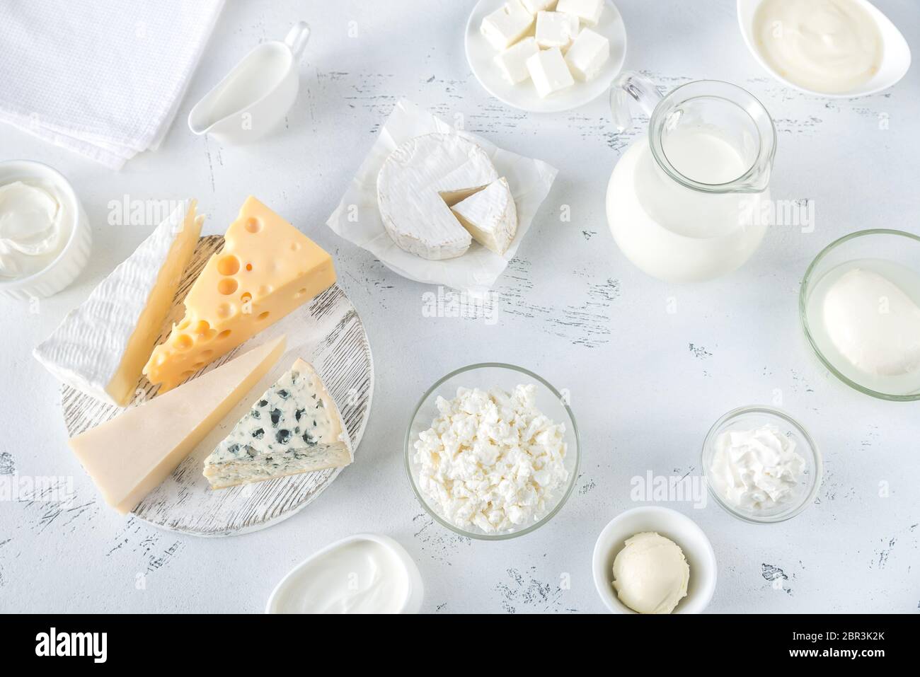 Assortment of dairy products Stock Photo - Alamy