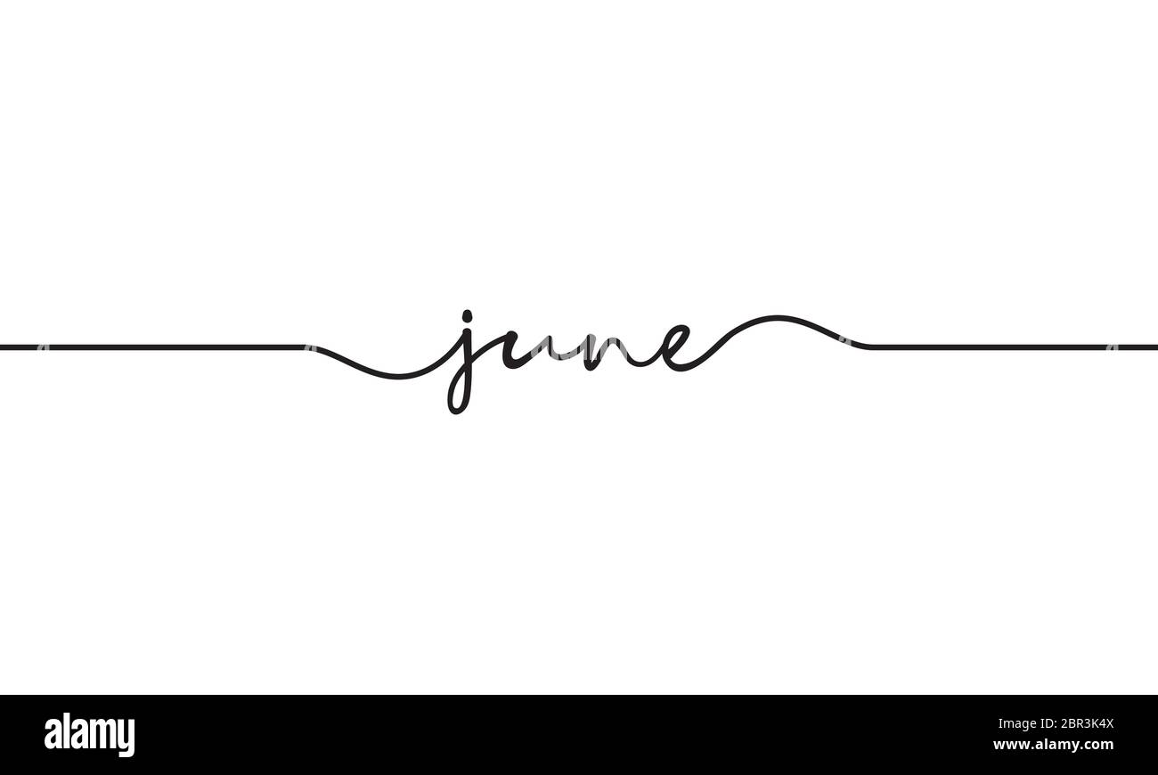 june word handwritten design vector Stock Vector Image & Art - Alamy