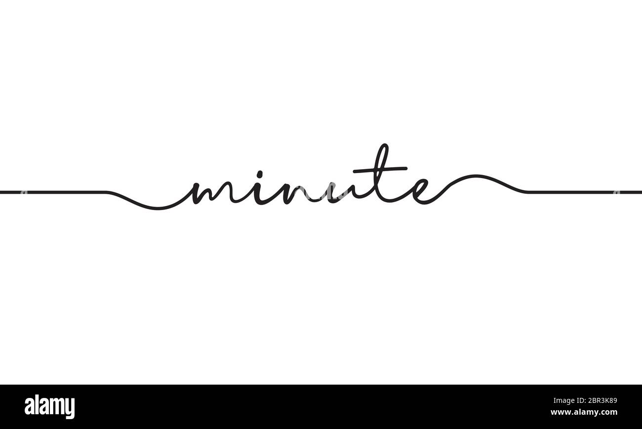 minute word handwritten design vector Stock Vector Image & Art - Alamy