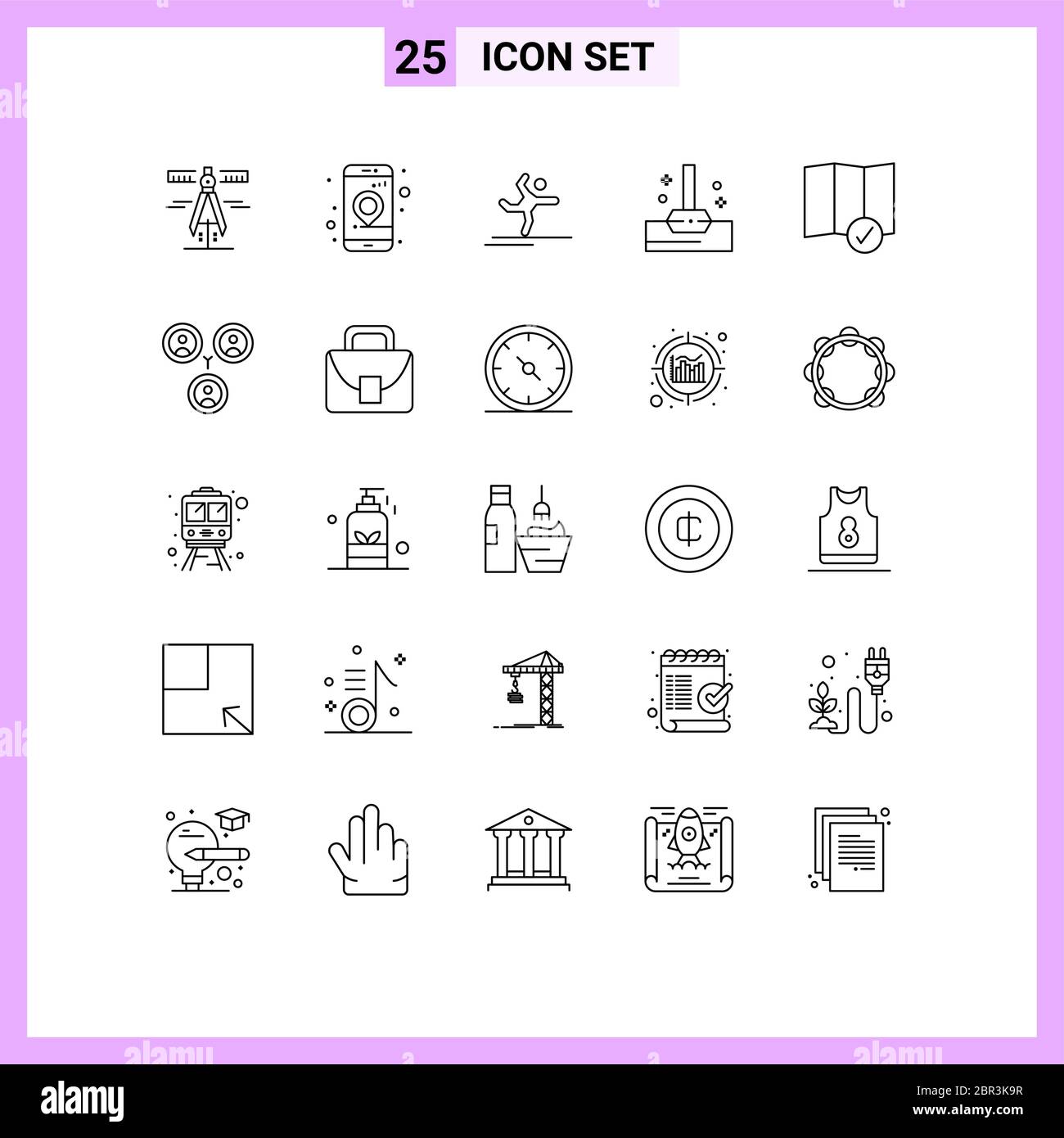 Map check Stock Vector Images - Alamy