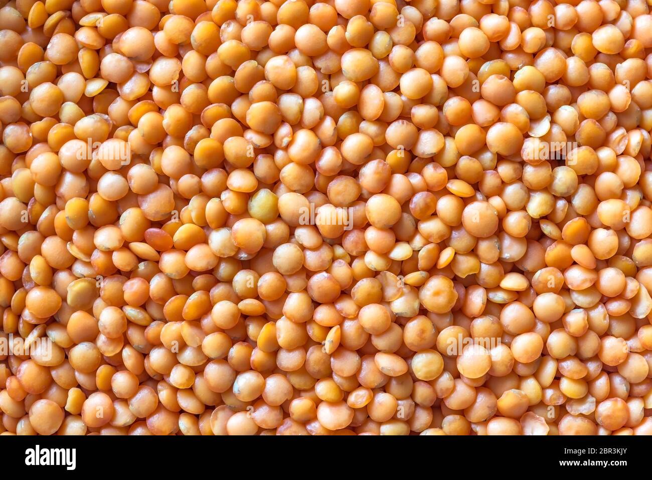 Red lentils: top view Stock Photo - Alamy