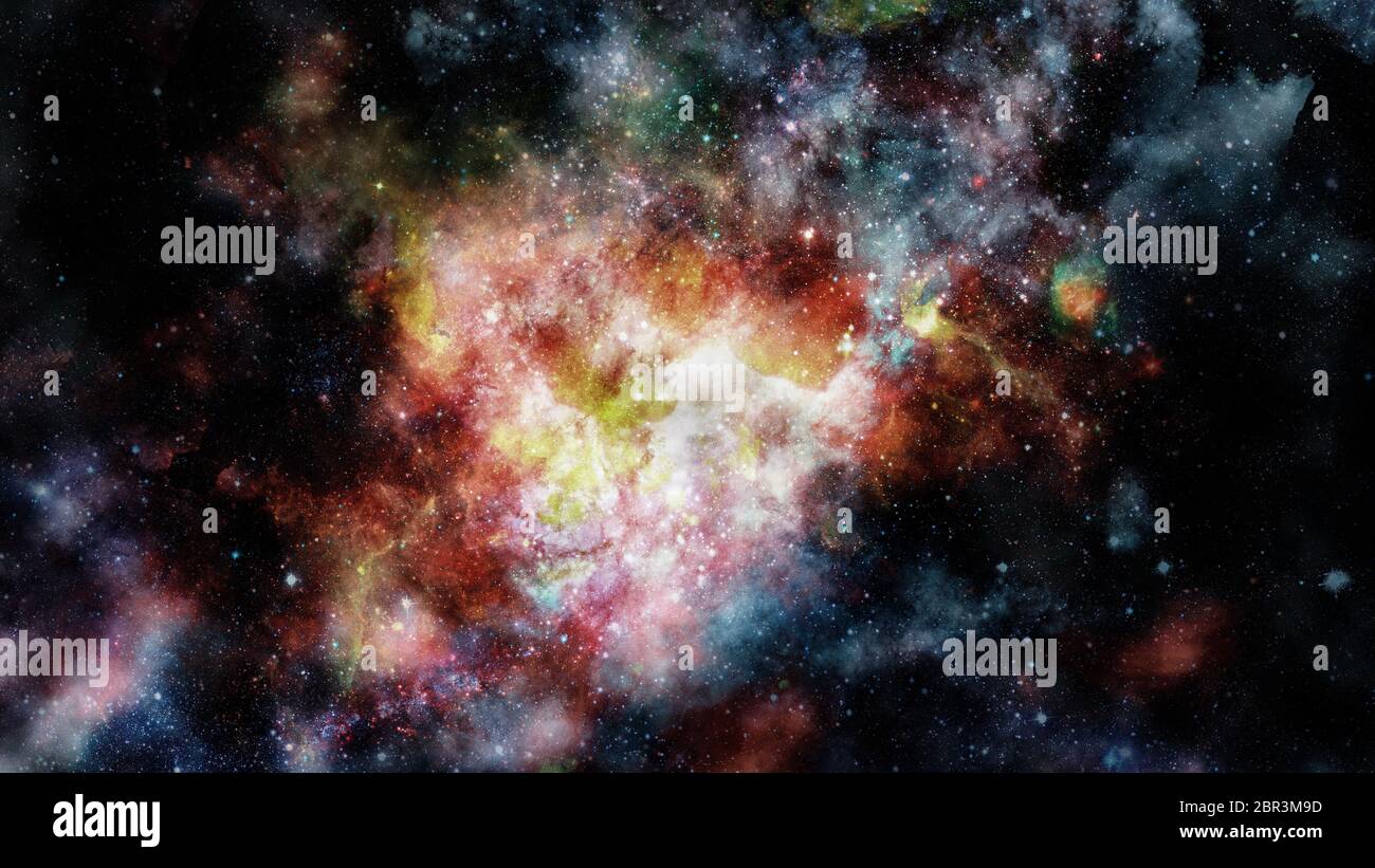 Small part of an infinite star field of space in the Universe. Elements ...
