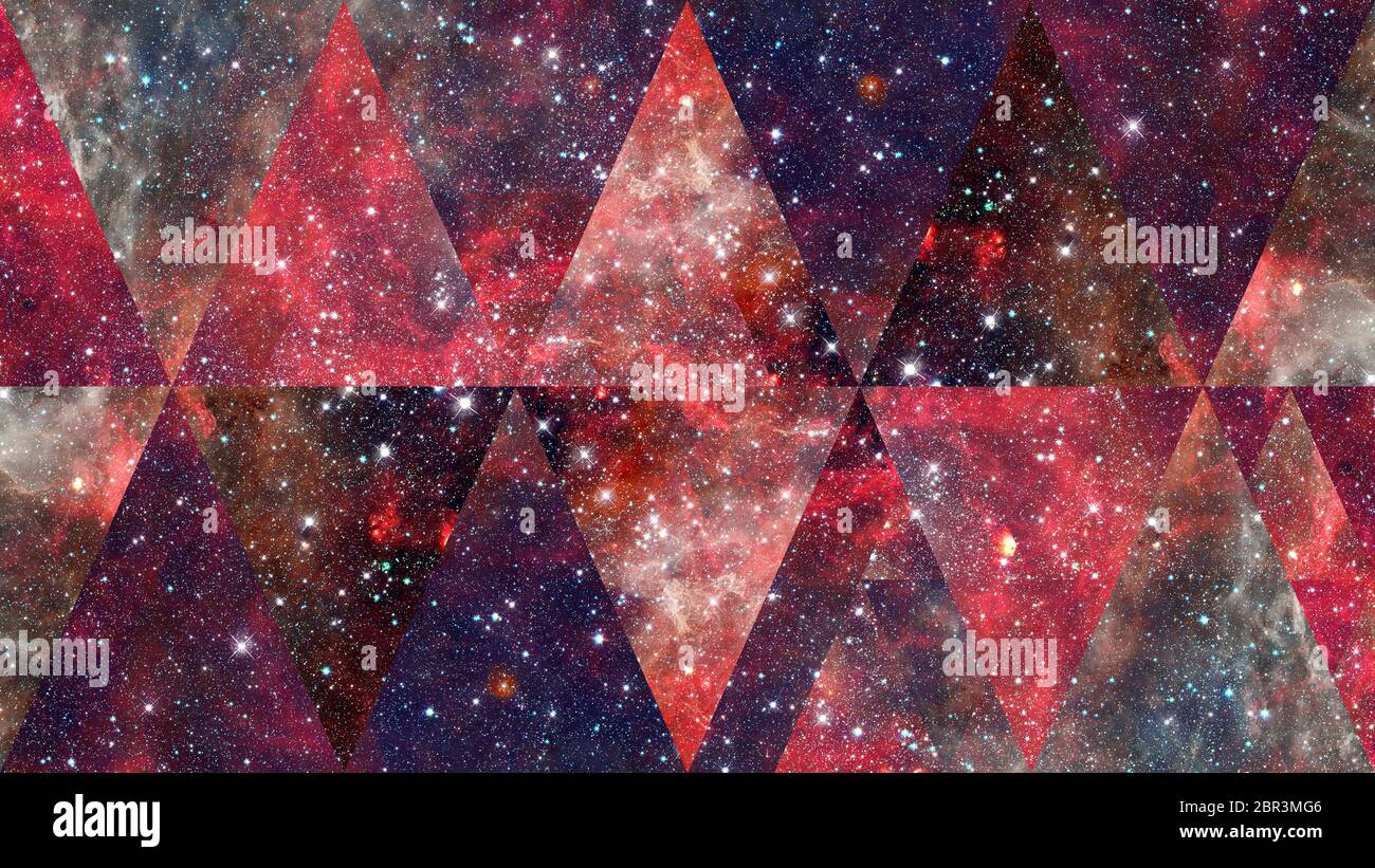 Universe, nebula, galaxy and the sacred geometry collage. Abstract ...