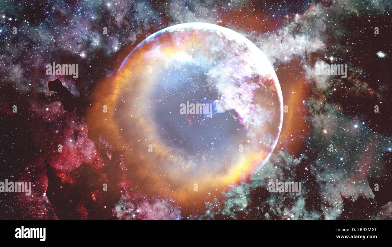 Earth and galaxies in space. Elements of this image furnished by NASA ...