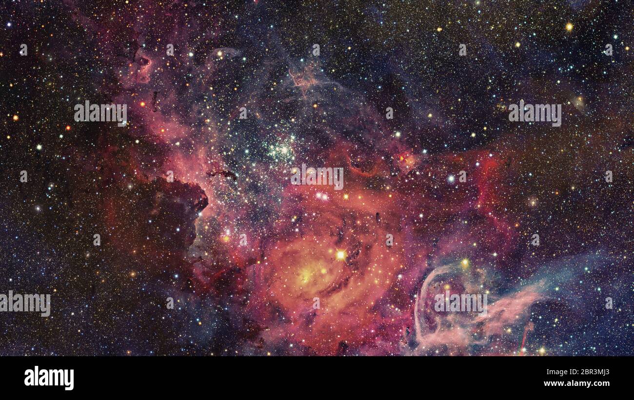 Nebula and stars in outer space. Elements of this image furnished by ...
