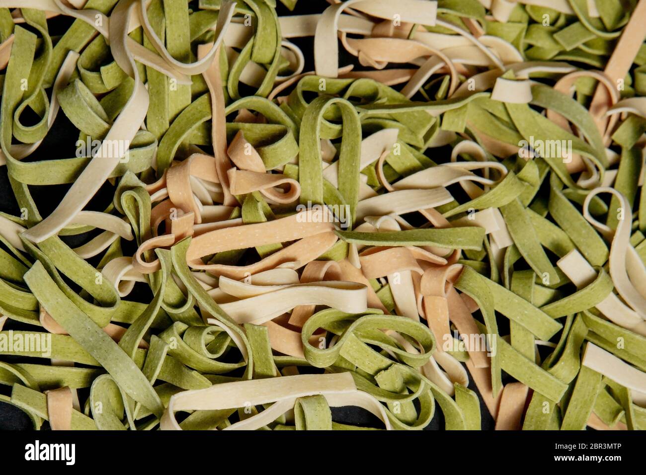 Variety of types and shapes of dry Italian pasta. Italian Macaroni raw ...