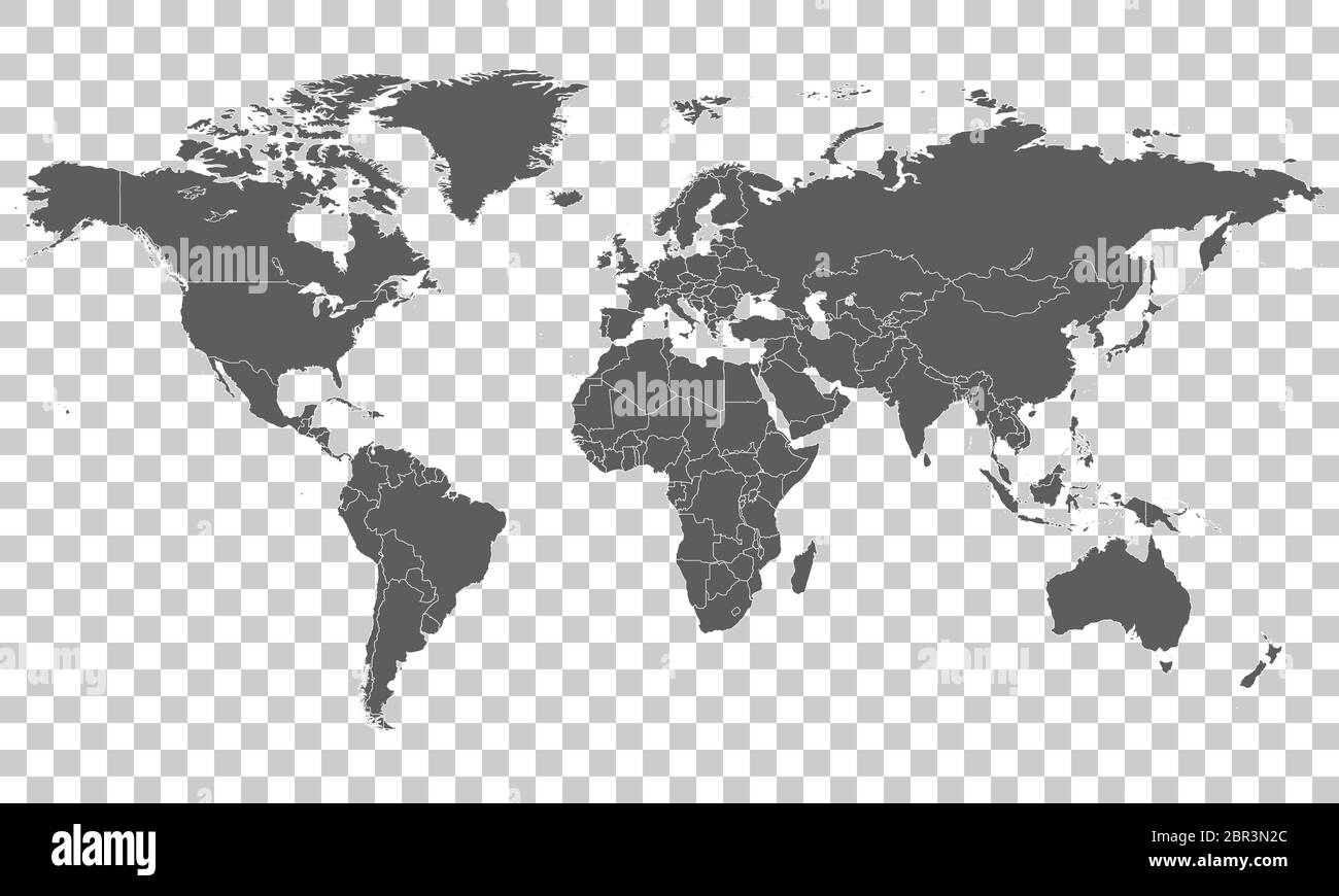 world map design vector on transparent background Stock Vector Image ...