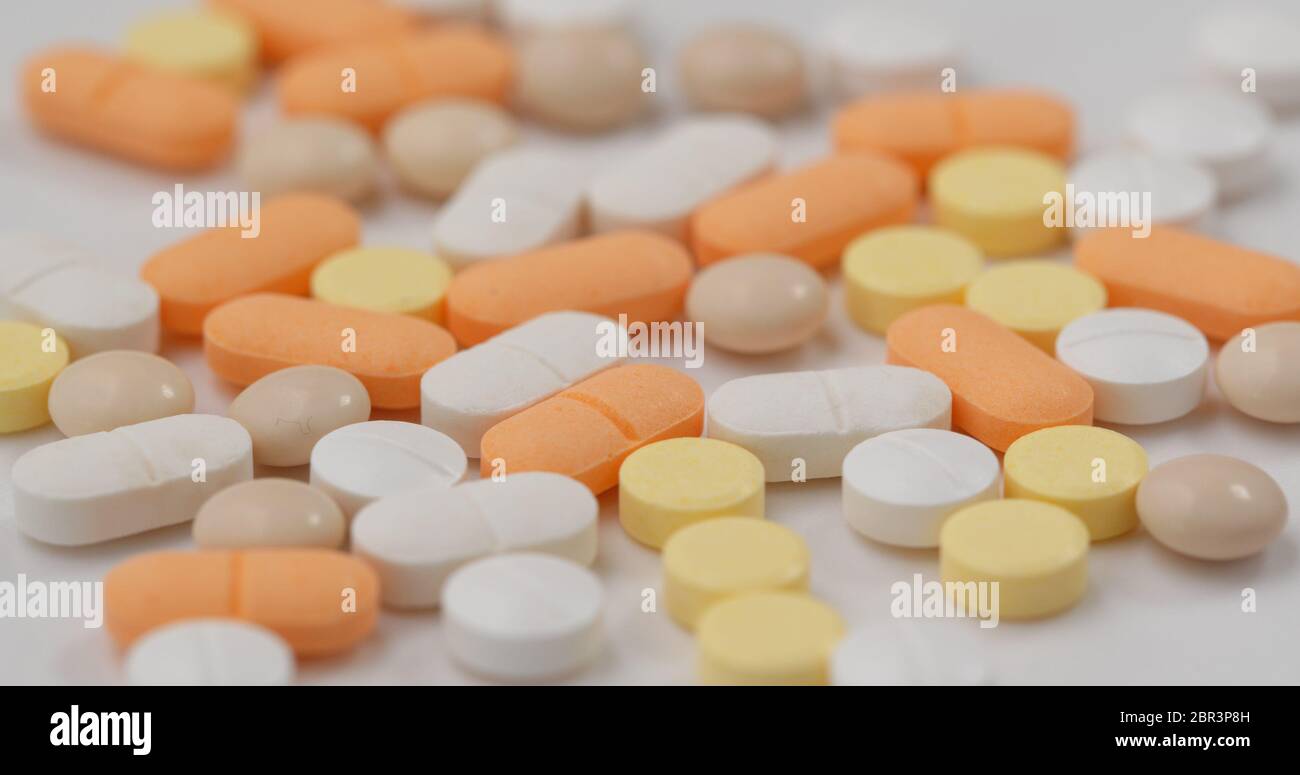 Stack of medicine Stock Photo - Alamy