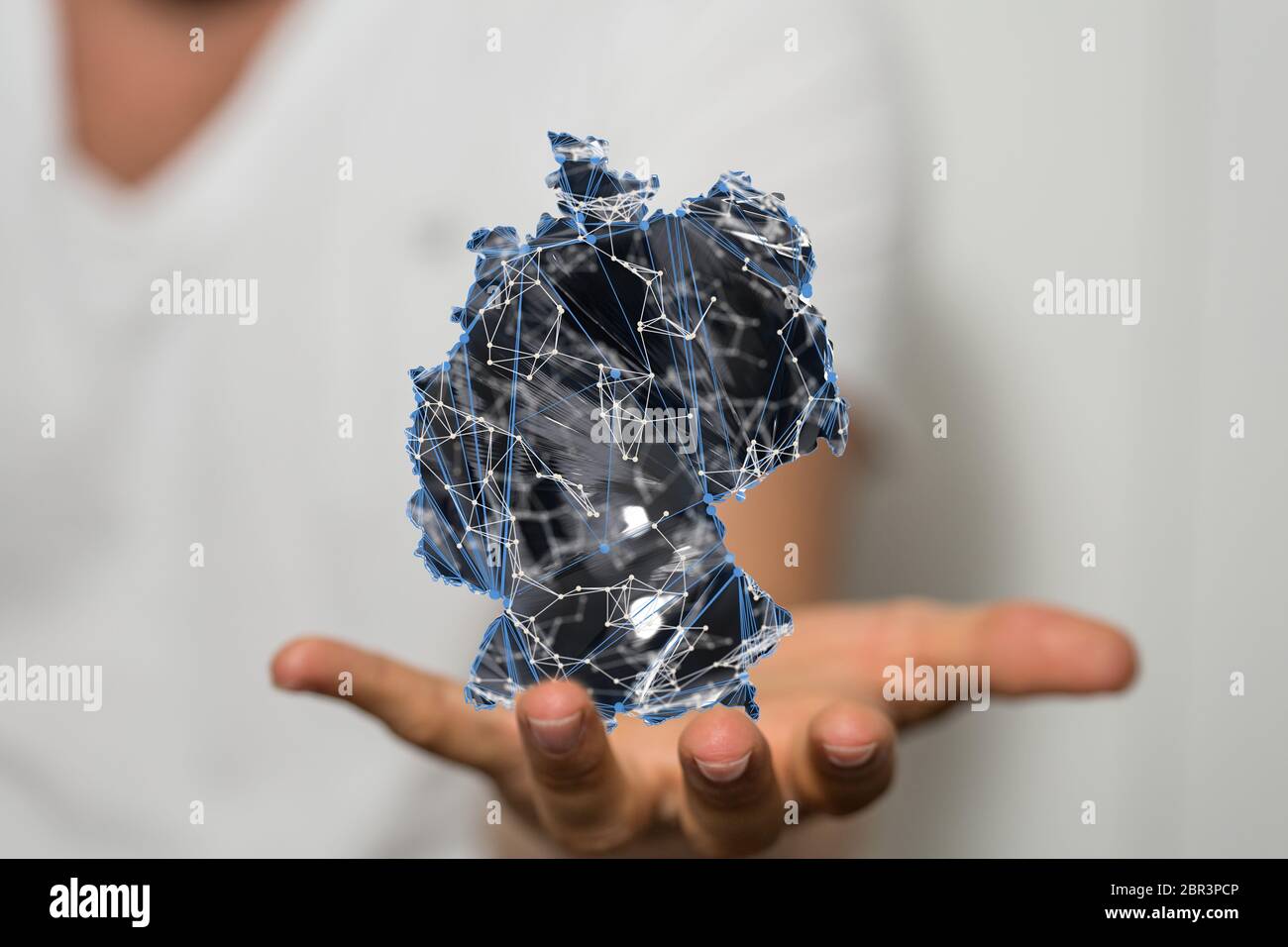 Abstract of germany map network, internet and global connection concept ...