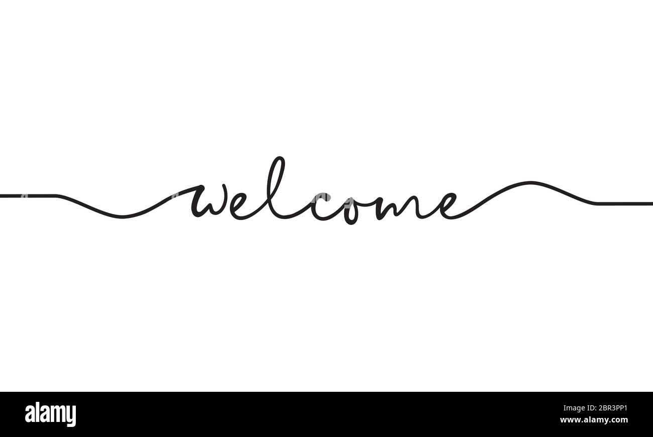 welcome word handwritten on white background Stock Vector Image & Art ...