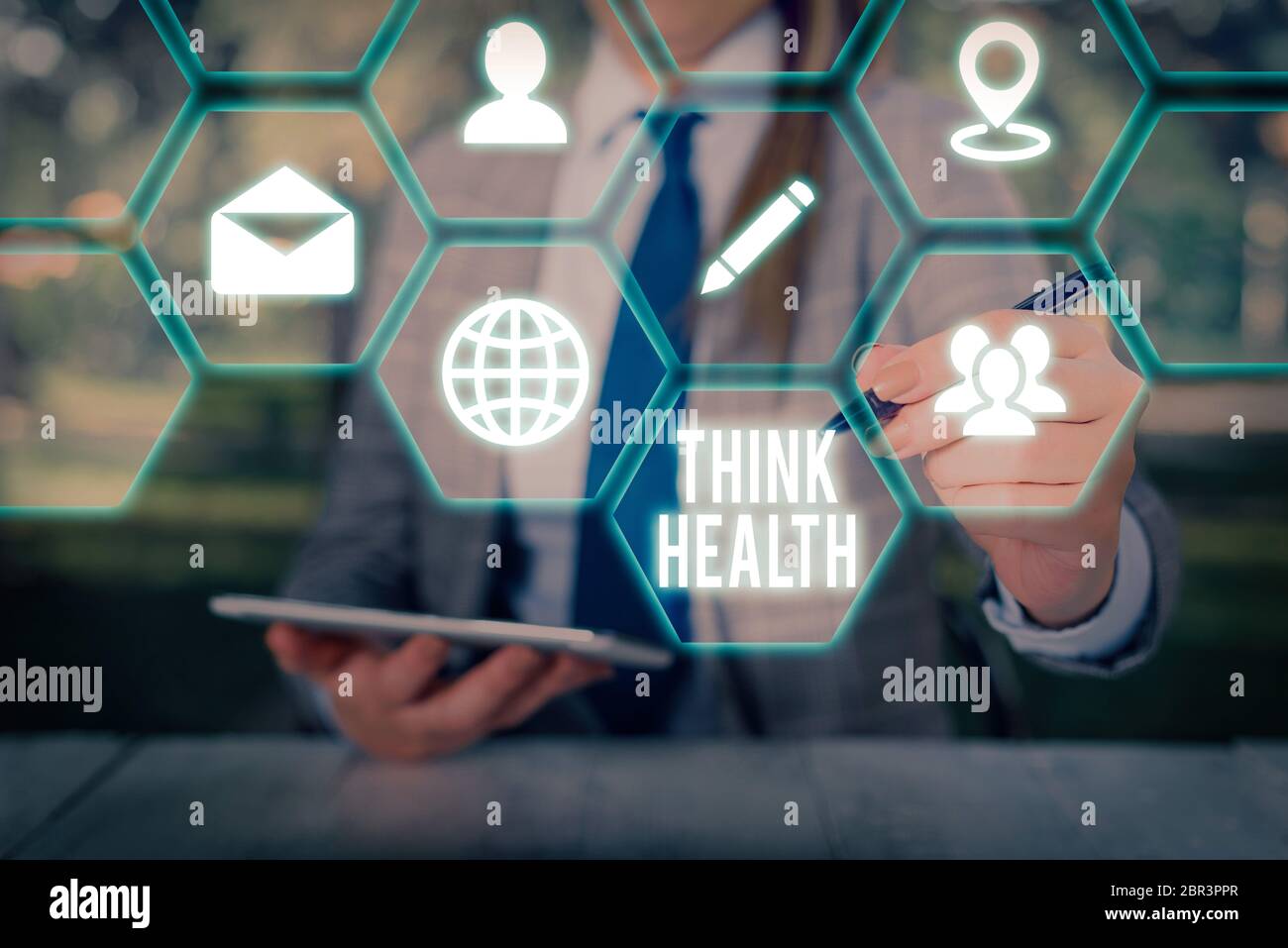 Conceptual hand writing showing Think Health. Concept meaning state of ...