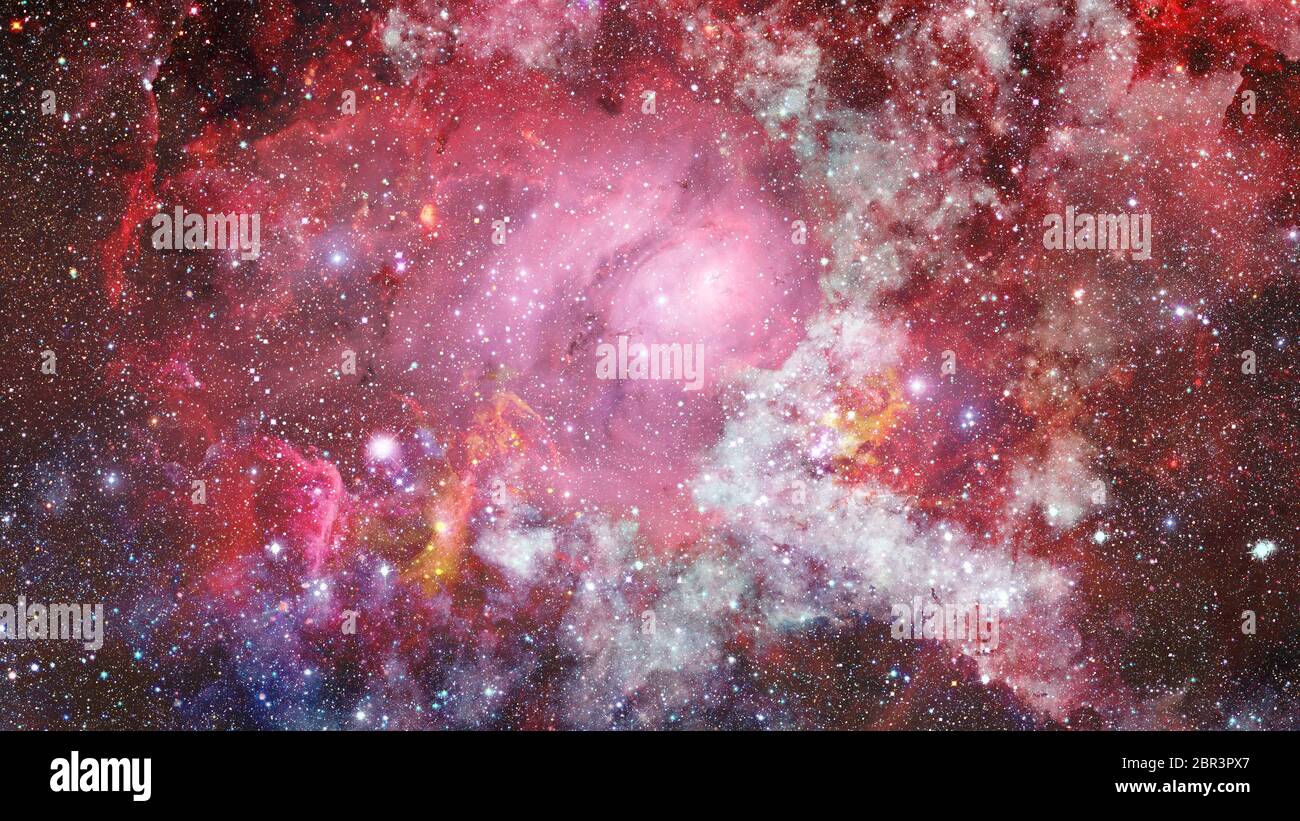 Background of the universe. Star cluster and nebula - A cloud in space ...