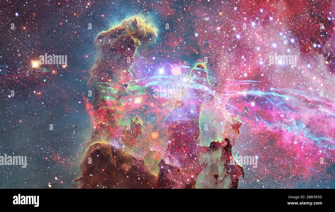 Universe filled with stars, nebula and galaxy. Elements of this image ...